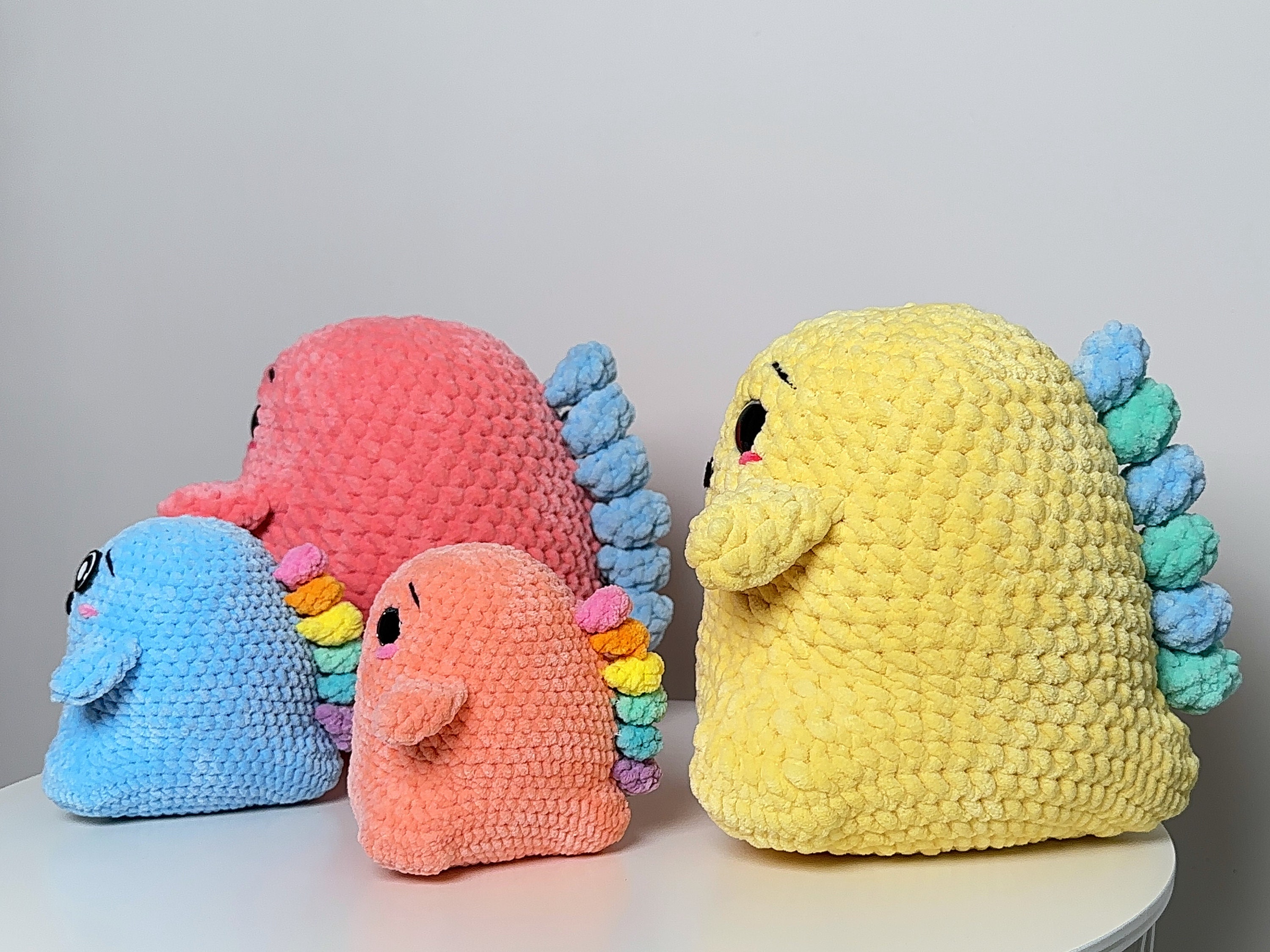 NO SEW PATTERN - Coco, the Ghostzilla! - Amigurumi Dino Ghost Pattern ...