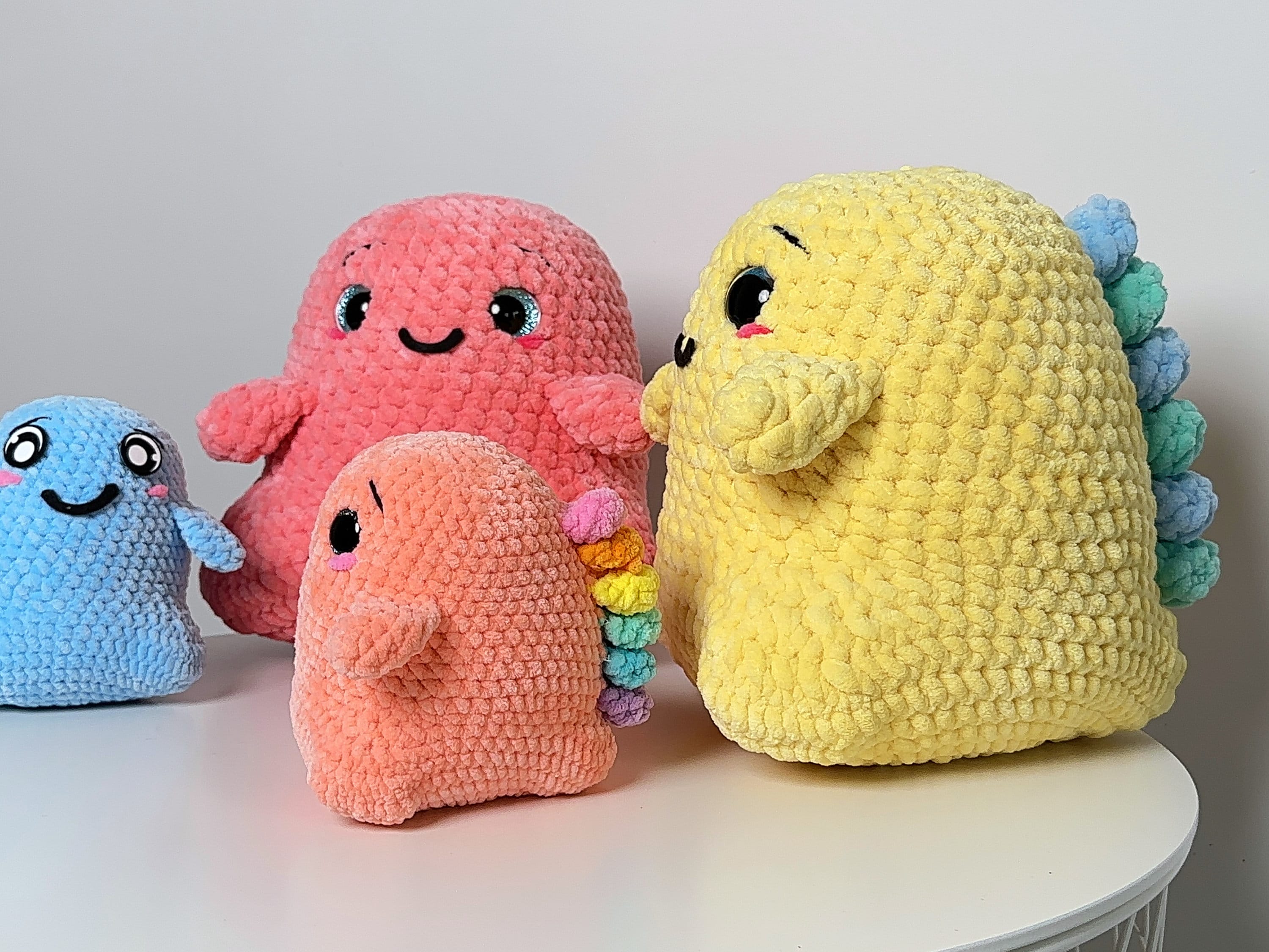 NO SEW PATTERN - Coco, the Ghostzilla! - Amigurumi Dino Ghost Pattern ...