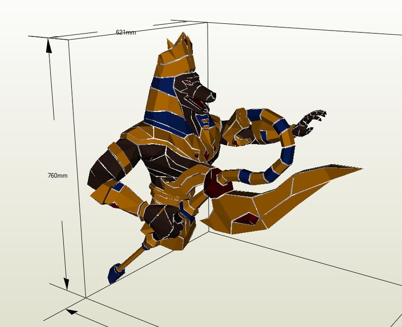 Anubis Egpyt for Papercrafts, Family, Kids Activities, 3D Pepakura ...