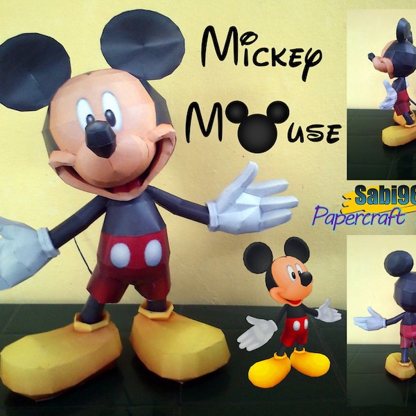 Mickey Mouse Low Poly - Etsy