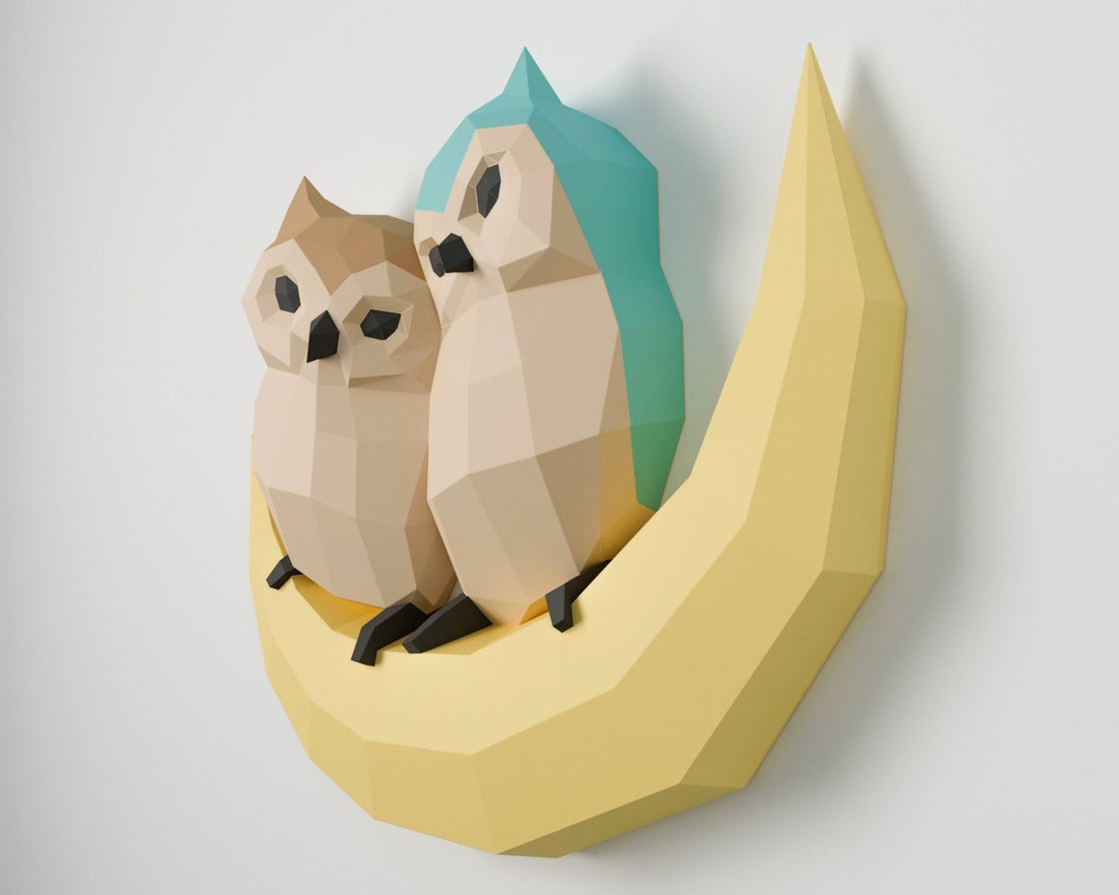 Owl Couple for Papercrafts, Family, Kids Activities, 3D Pepakura ...