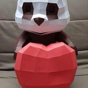 Panda Heart for Papercrafts, Family, Kids Activities, 3D Pepakura ...