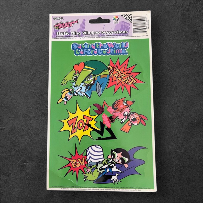 1990s Vintage Powerpuff Girls Set - Window Clings & Plush NWT (99-00 ...