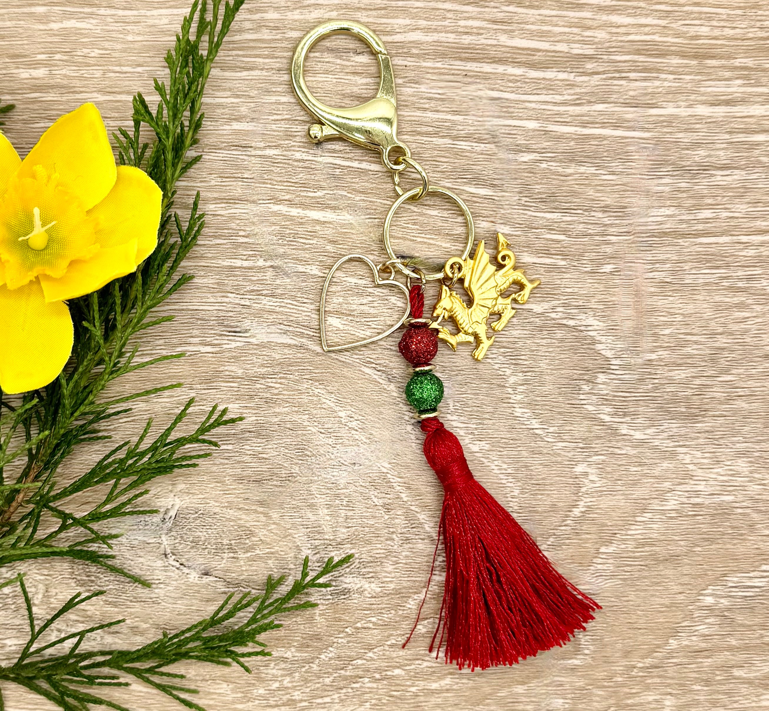 Welsh Beaded Keychains, Wales Keyring, Cymru Gift - Etsy