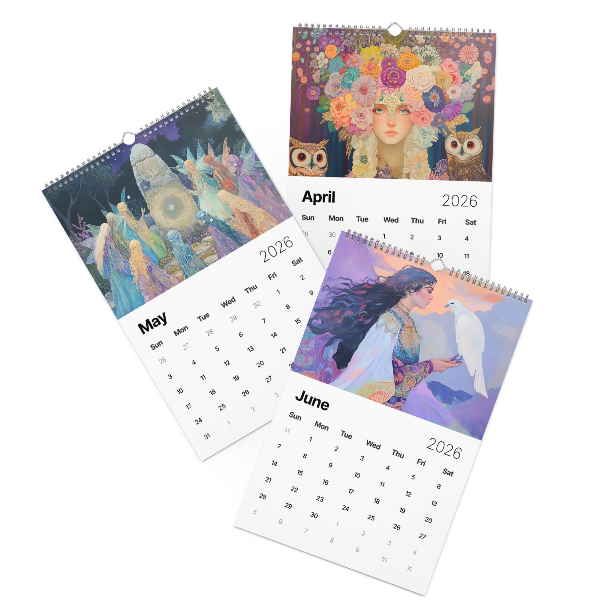 Welsh Mythology 2026 Calendar, Wales, Cmyru, Y Ddraig Goch, Welsh ...