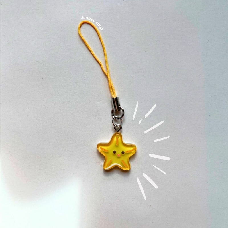 Phone Charm Star Yellow - Etsy