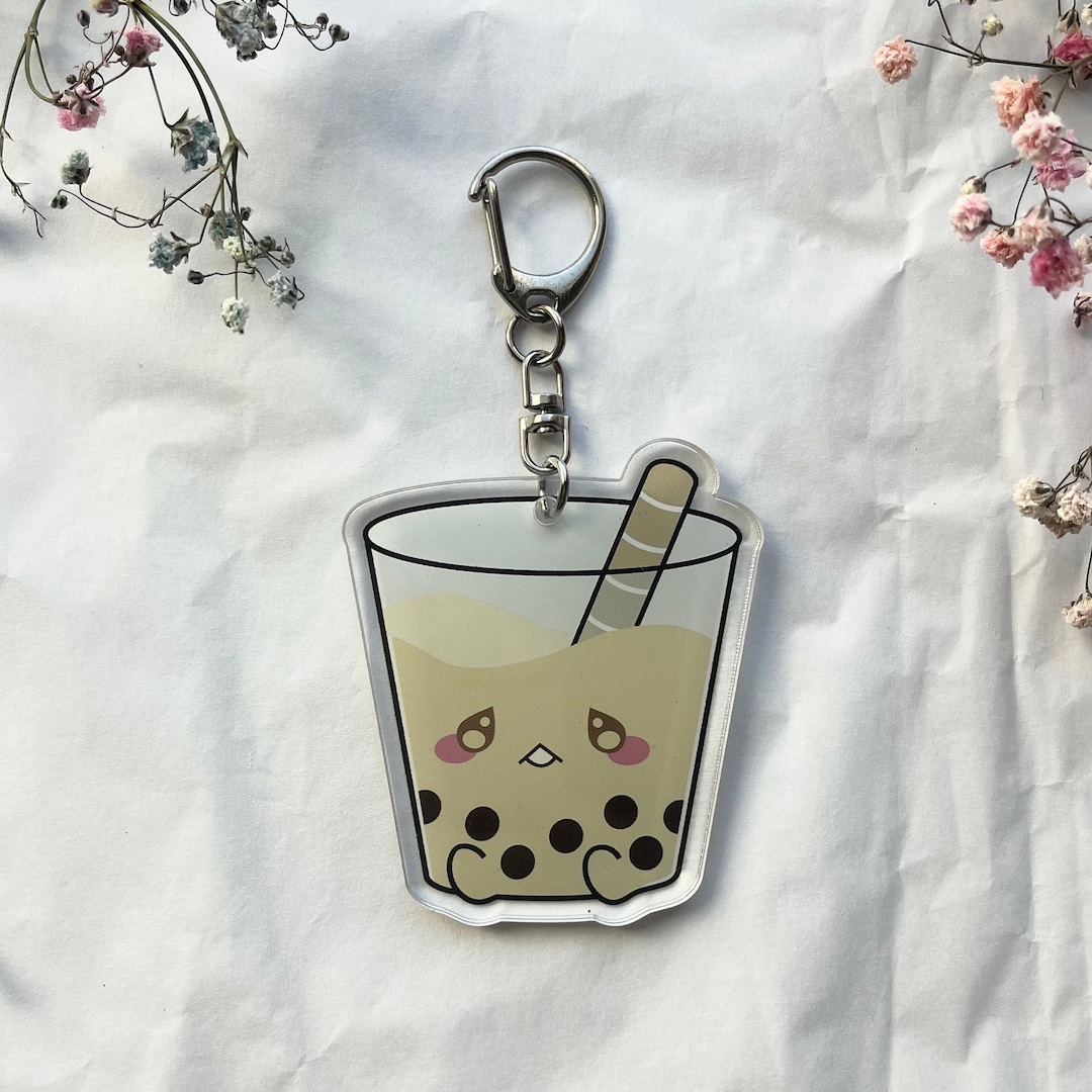 Milk Tea Boba Key Chain - Etsy