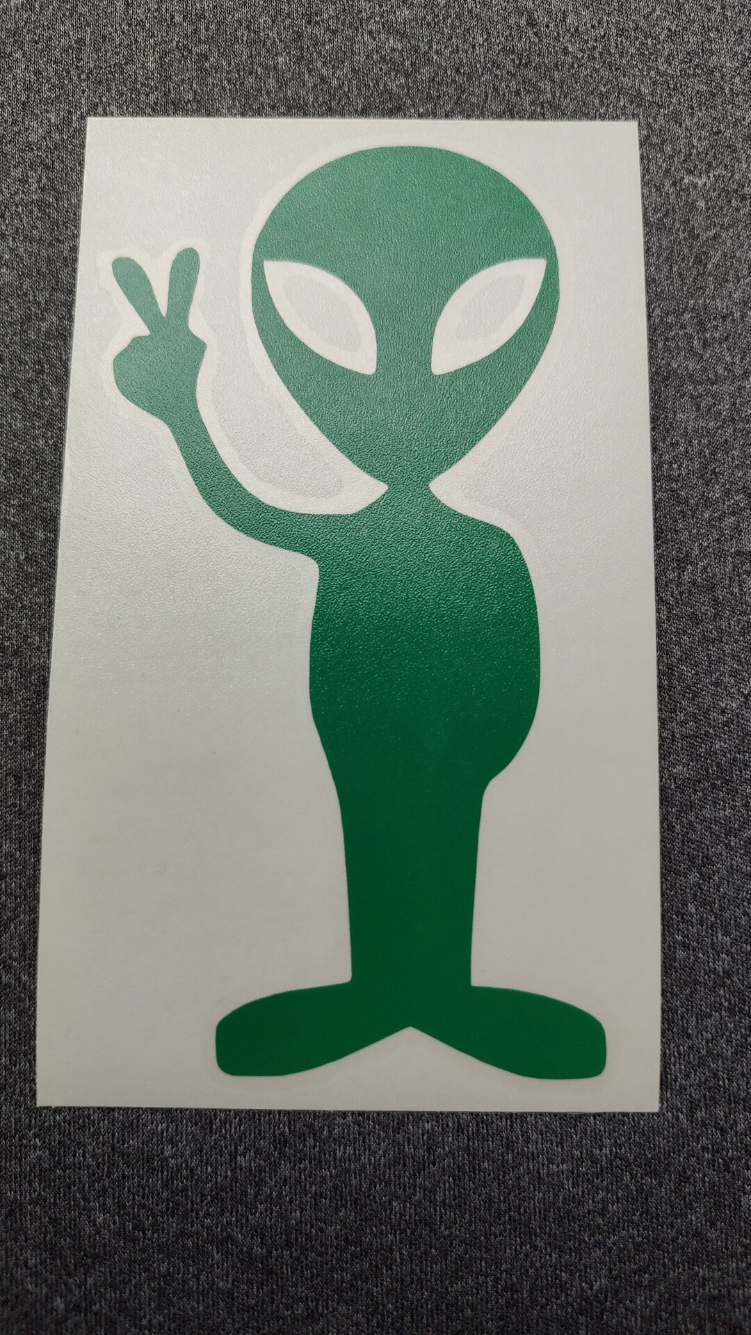Green Peace Alien Vinyl Decal - Etsy