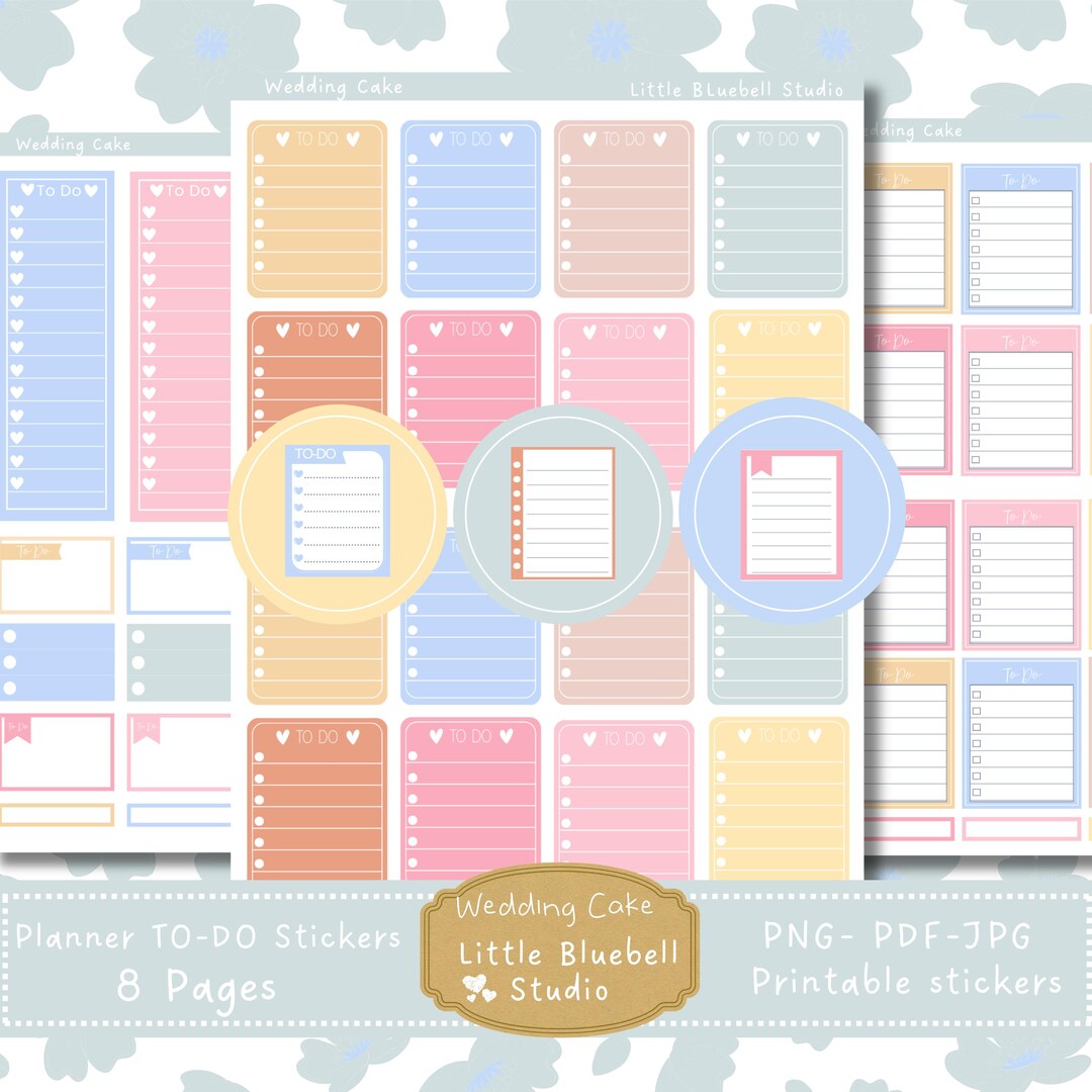 TO-DO BOXES. Printable Planner Stickers. Planner Functional Full Box ...