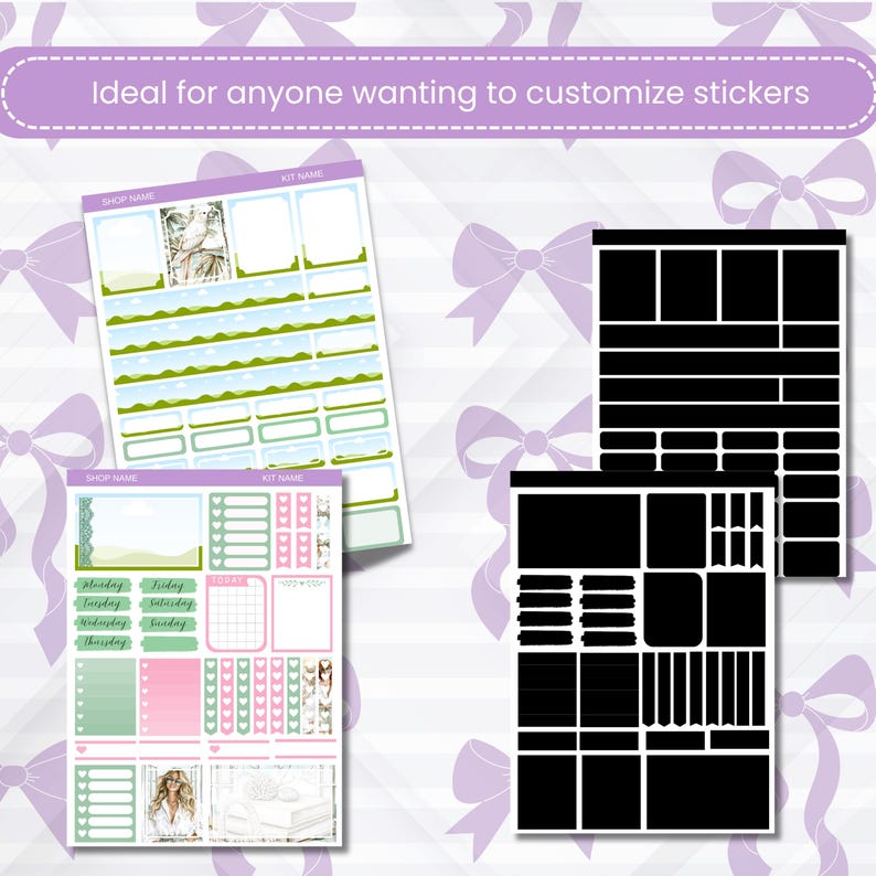 Editable Canva Sticker Template: 7x9 Erin Condren Sticker Planner ...