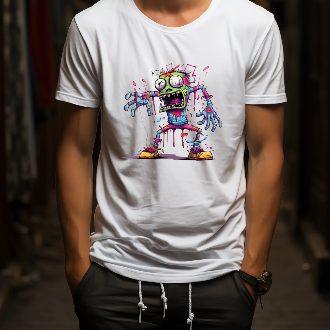 Quirky Zombie Attire Hilarious Living Dead Shirt for Undead Enthusiasts ...