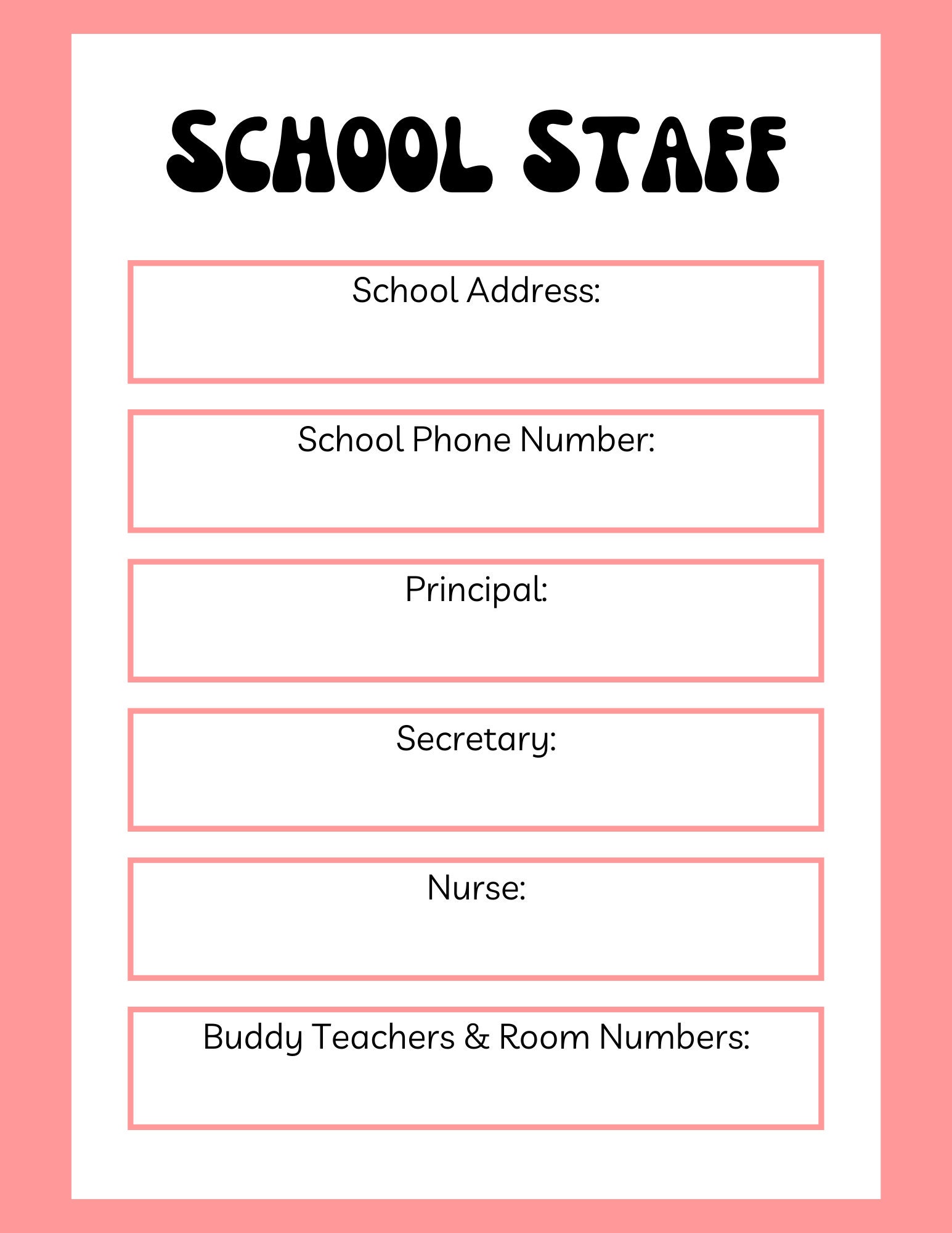 Printable Sub Plan Binder - Etsy