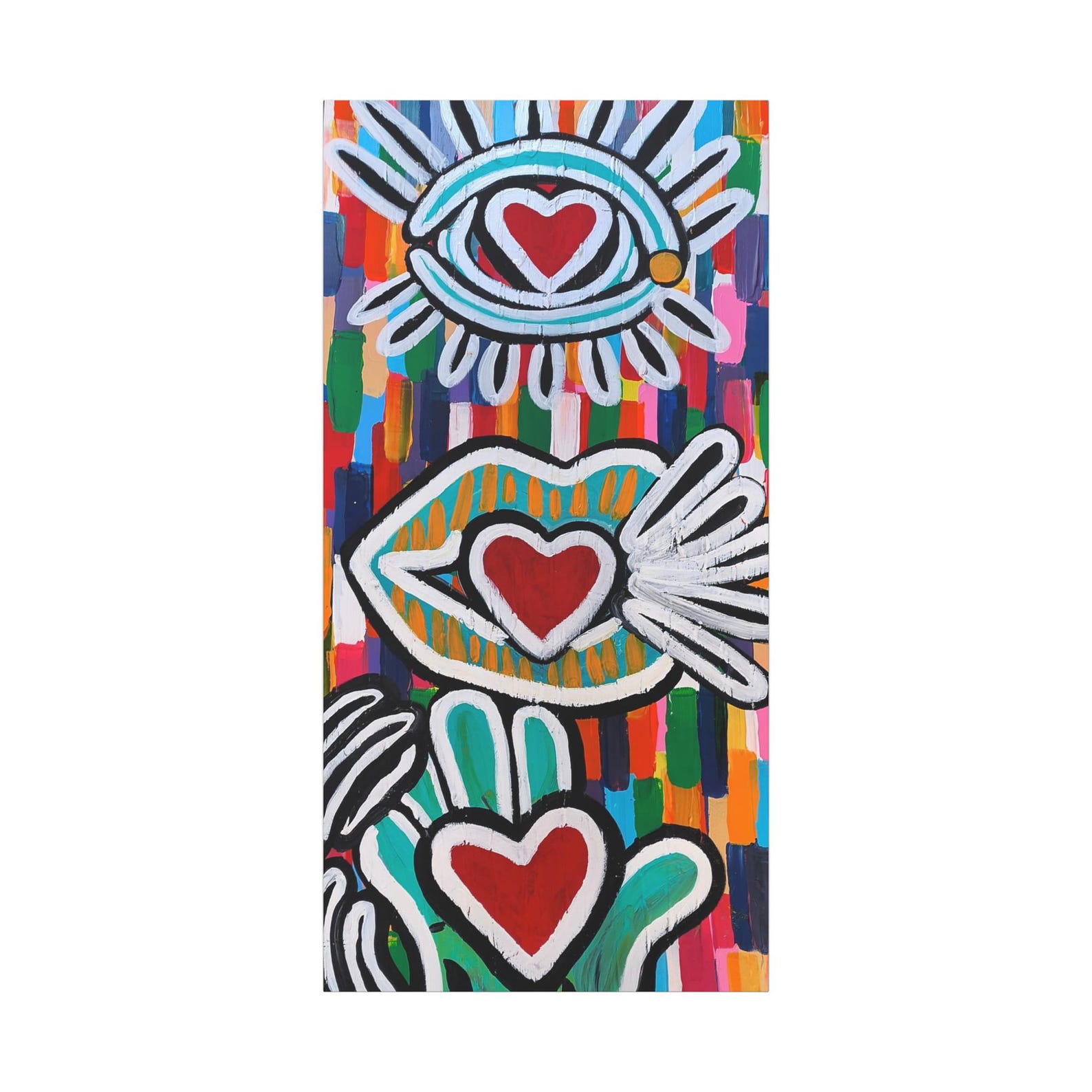 Love is a Verb Original Abstract Painting by Tara Crowder Canvas, Folk ...