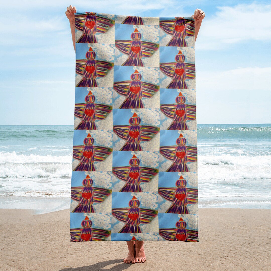 Free Bird Original Print Towel, Boho Towel, Bohemian Towel, Artsy Towel ...
