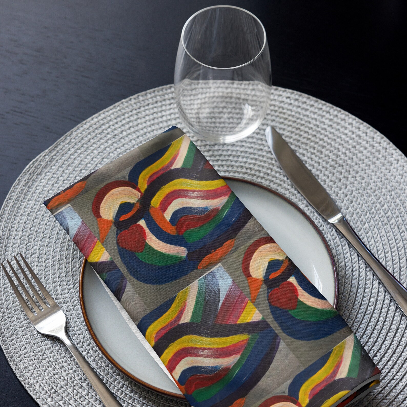 Joy Duck Original Print Cloth Napkin Set Table Decor Hand - Etsy