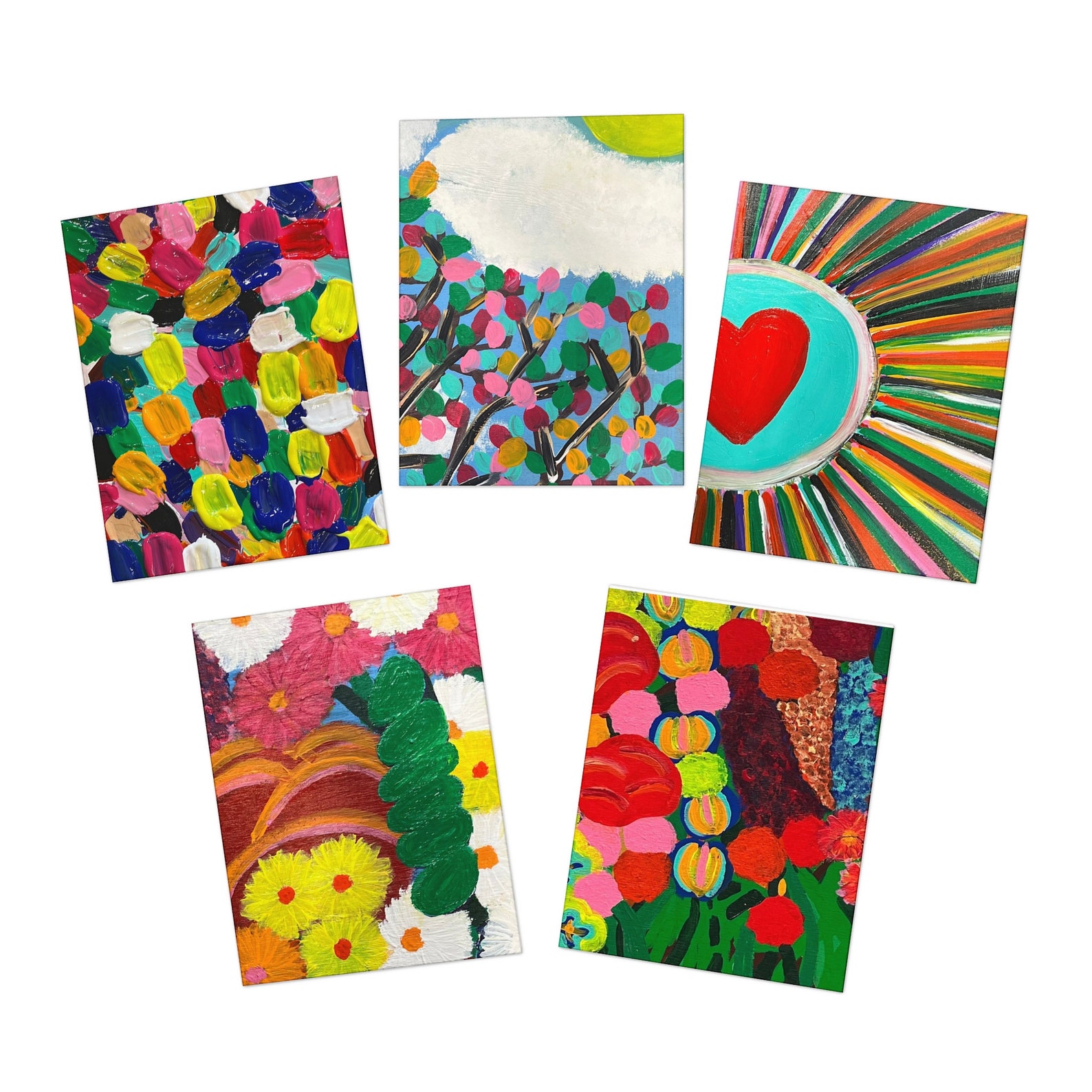 Tara Crowder Original Paintings Multi-design Greeting Cards (5-pack) - Etsy