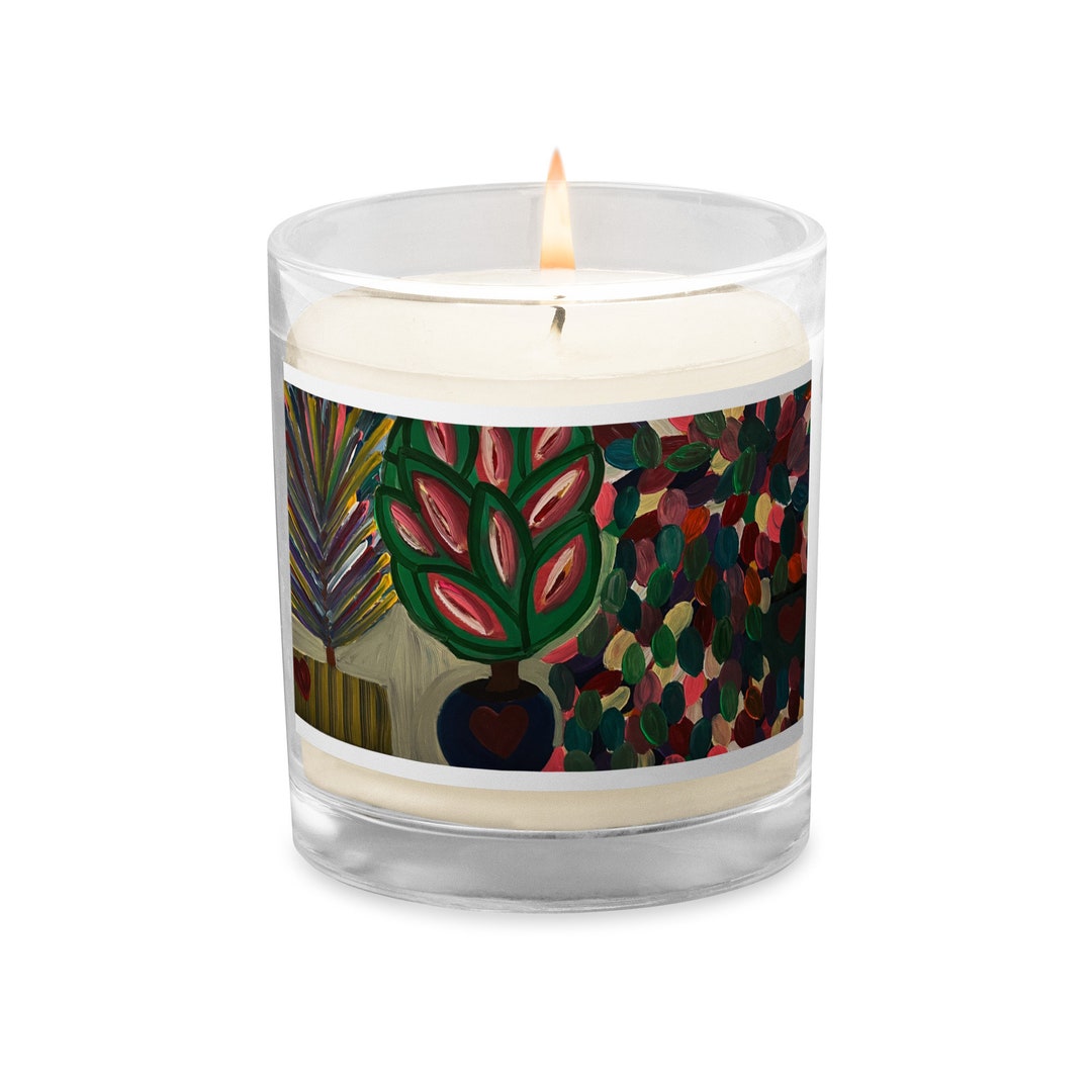Ode to the Plants Original Painting Glass Jar Soy Wax Candle - Etsy