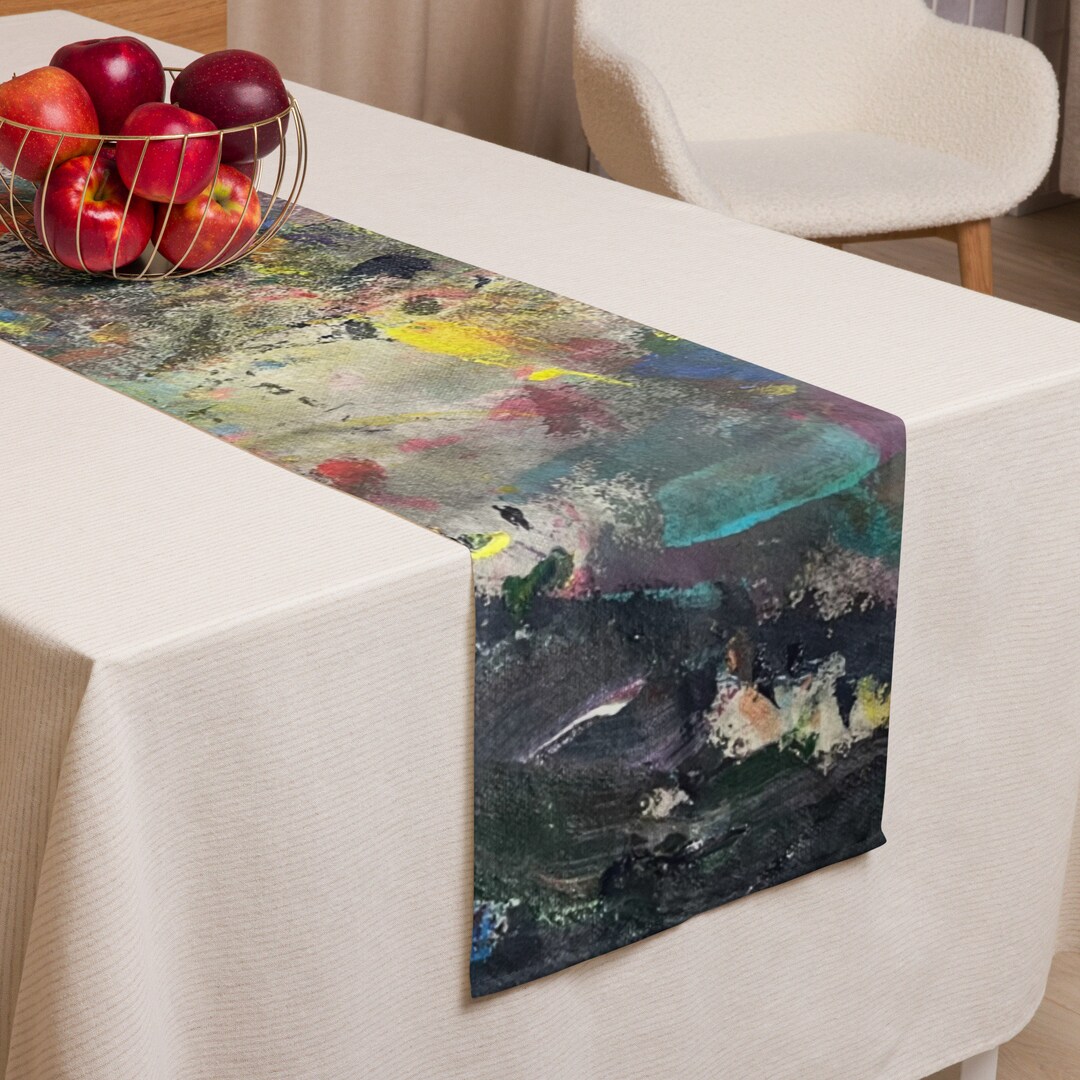 Sweet Emotions Original Print Table Runner, Modern Table Decor ...