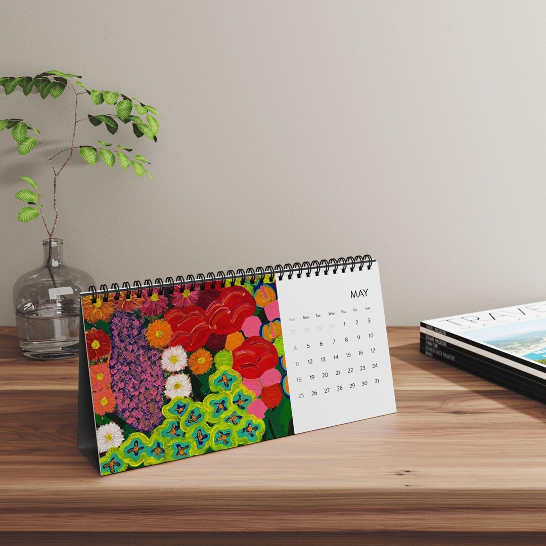 Tara Crowder Original Paintings Desktop Calendar (2025 Grid) - Etsy