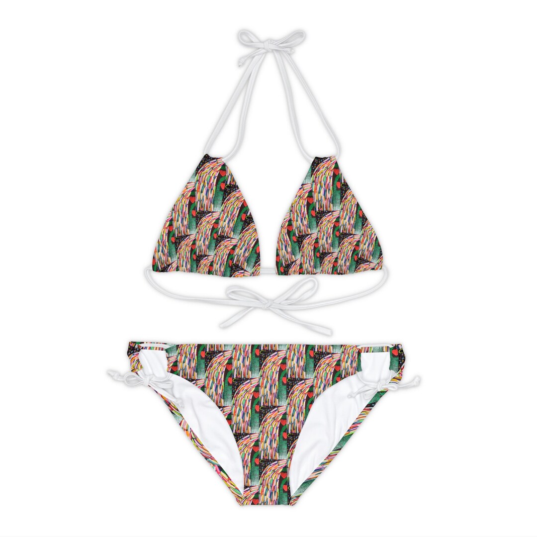 Sacred Elements 2 Original Painting Strappy Bikini Set AOP - Etsy