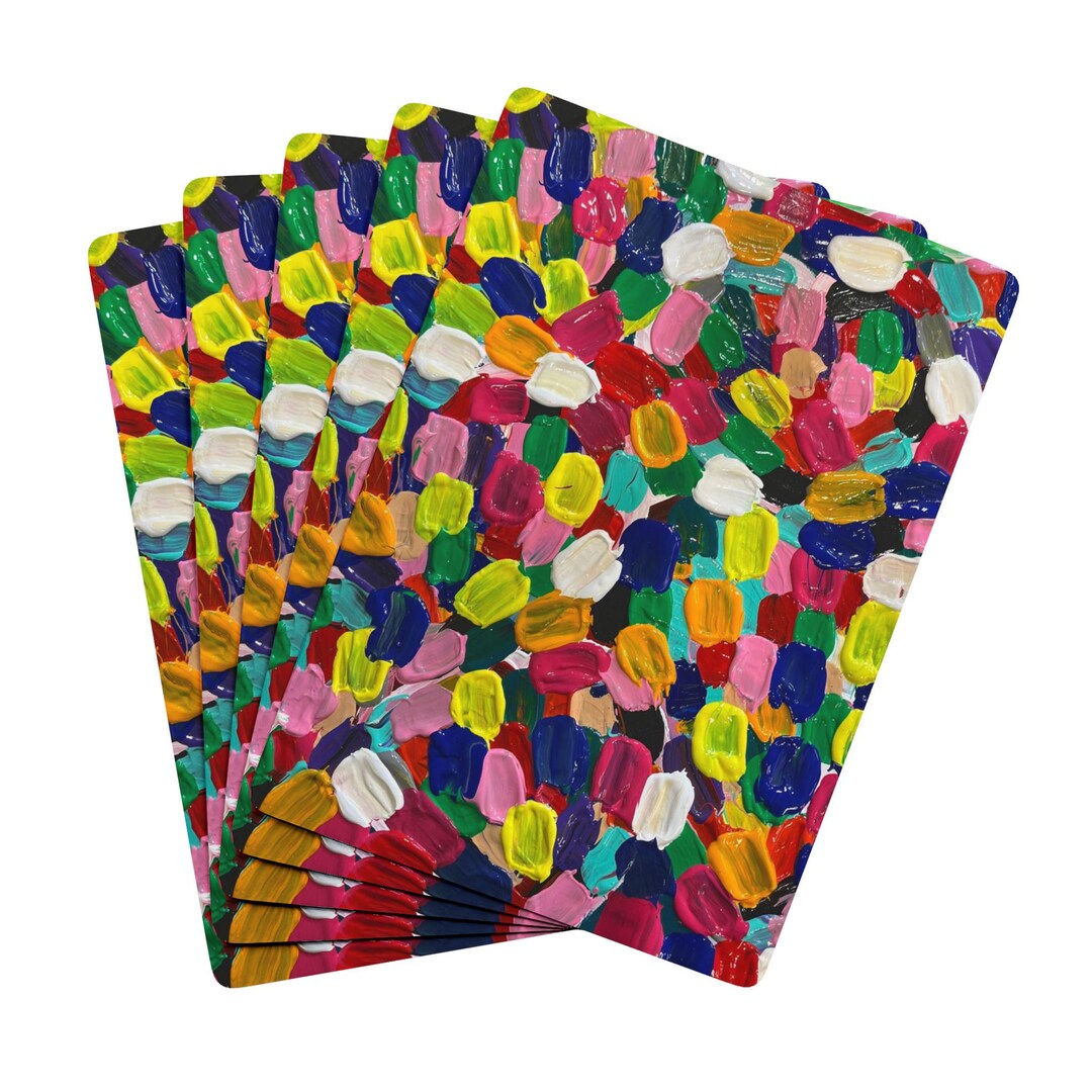 Playing Cards, Color Confetti Original Painting by Tara Crowder Poker ...