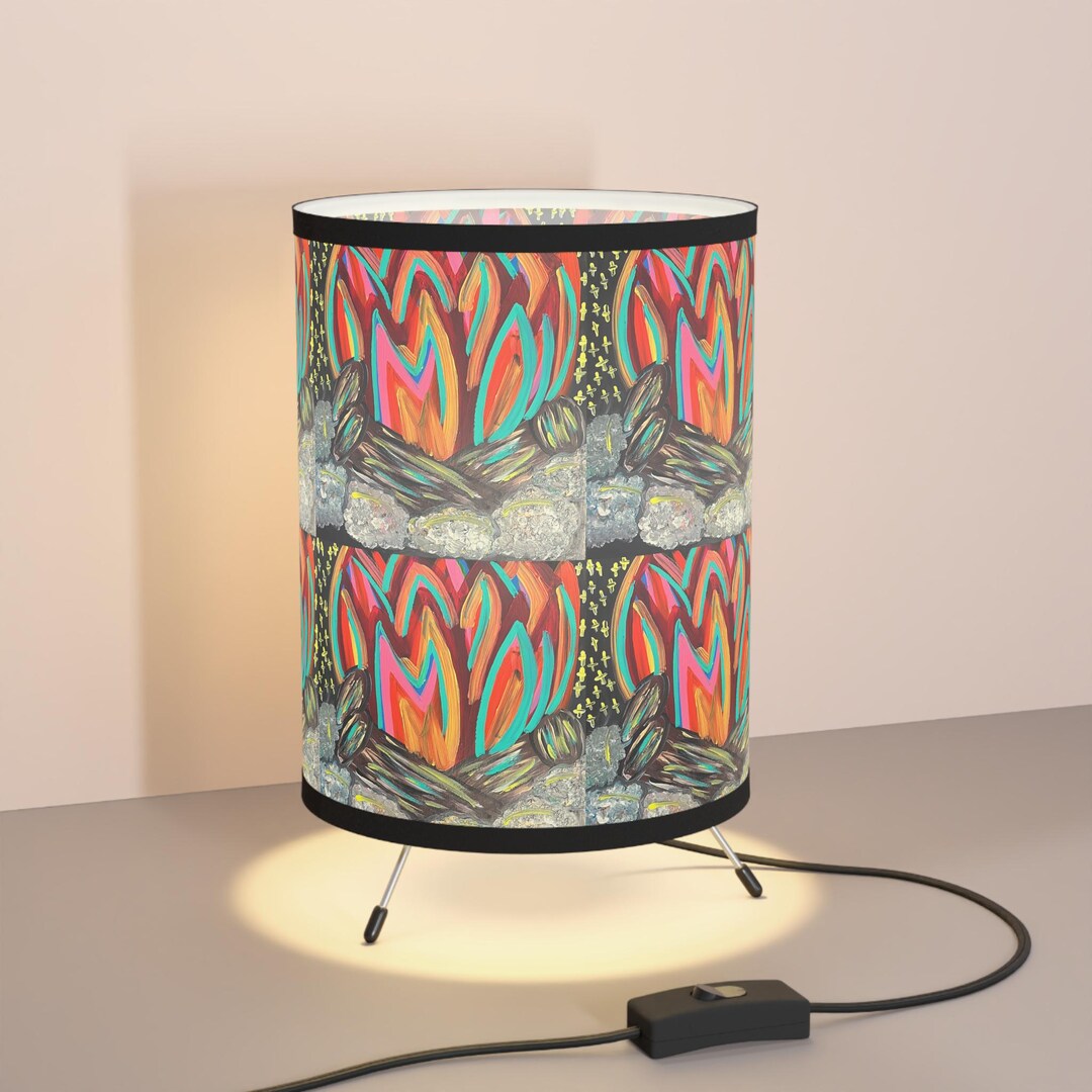 Tripod Lamp, Sacred Fire Original Painting by Tara Crowder - High-res ...