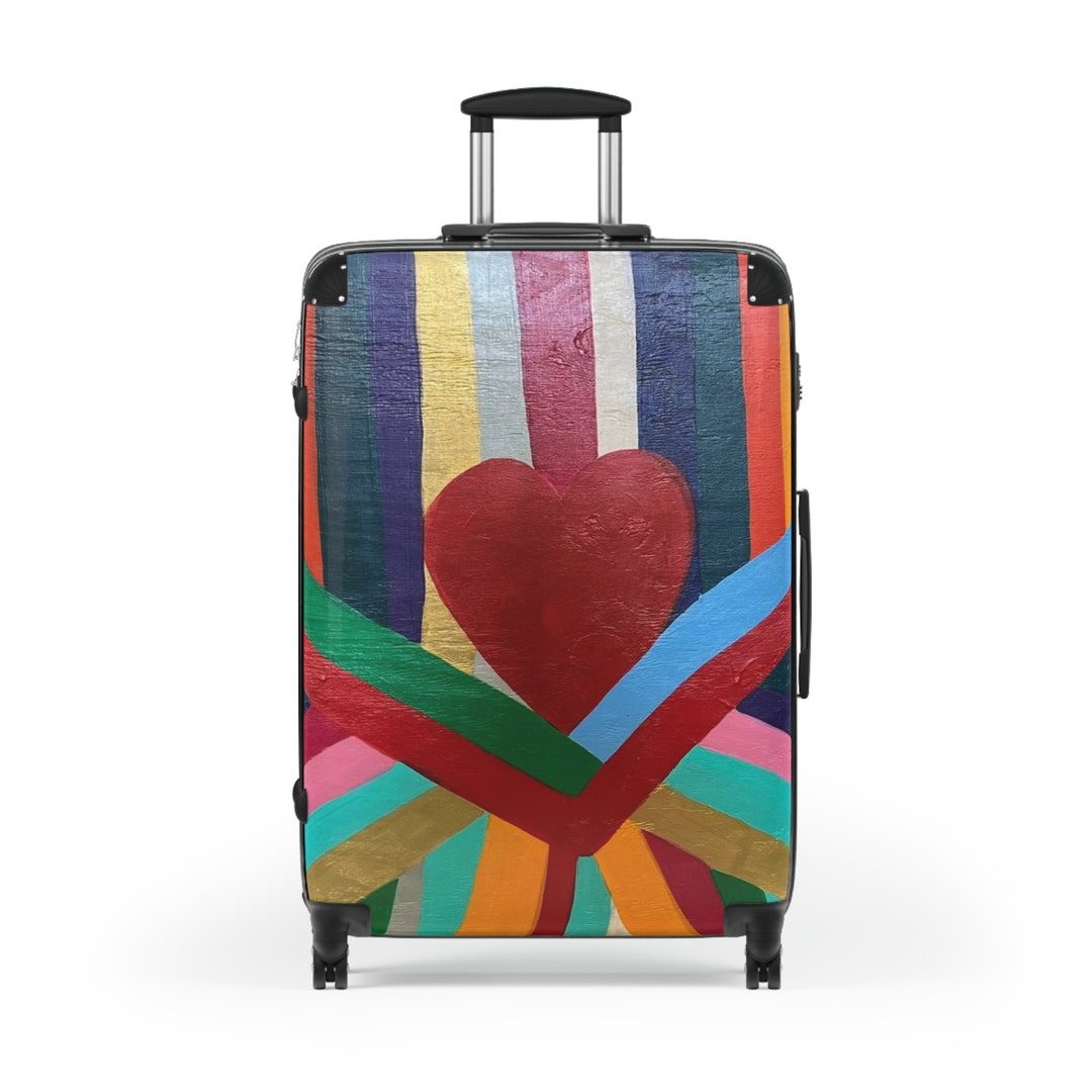 Love Salutations Original Painting Suitcase - Etsy