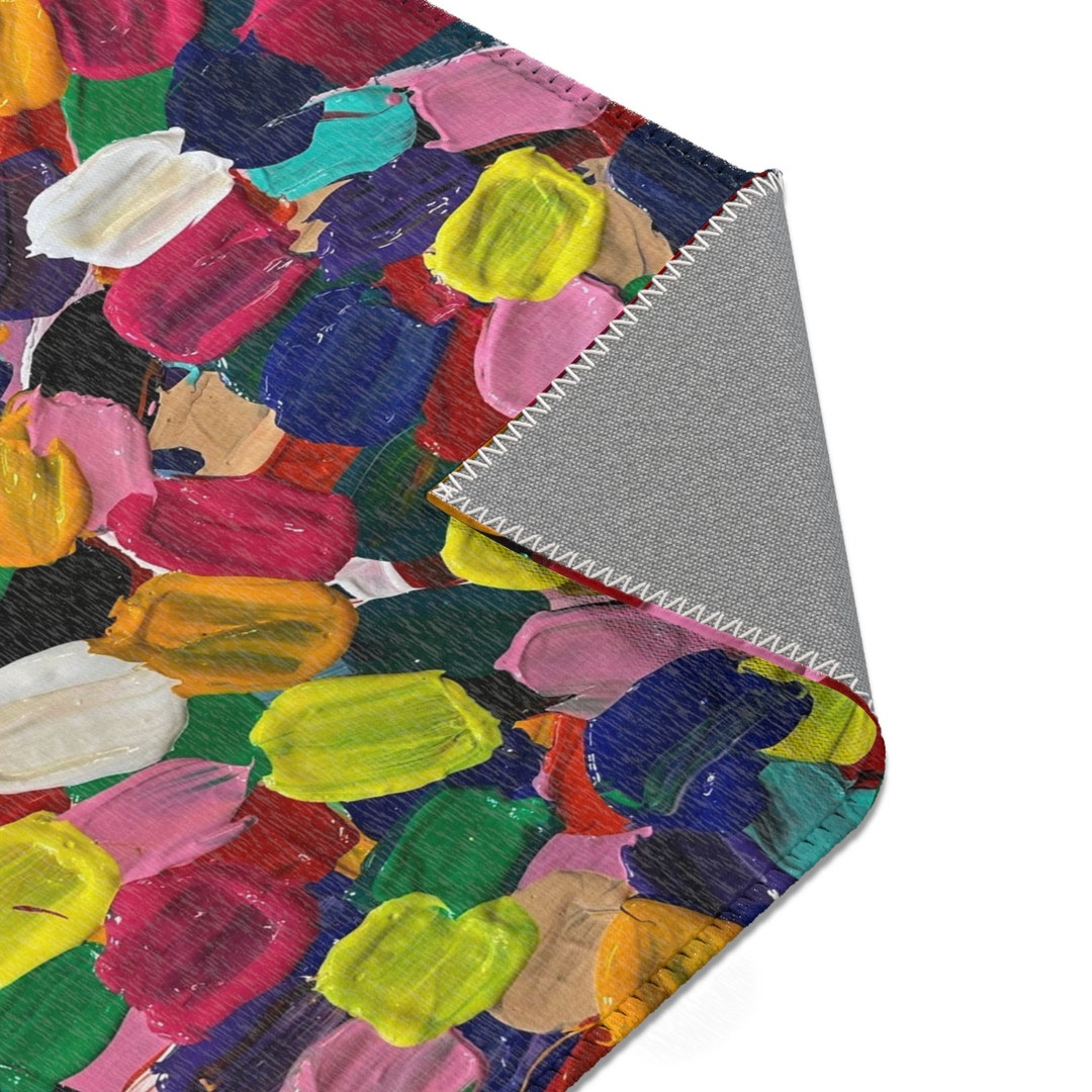 Color Confetti Original Painting Area Rugs - Etsy