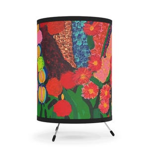 Tripod Lamp, Wildflowers Original Painting by Tara Crowder, Floral Home ...