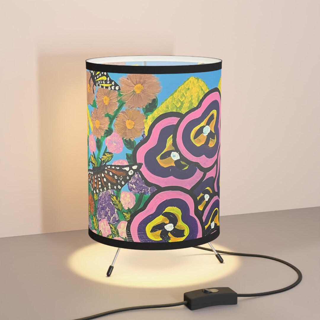 Tripod Lamp, Sacred Garden Original Painting by Artist Tara Crowder, US ...