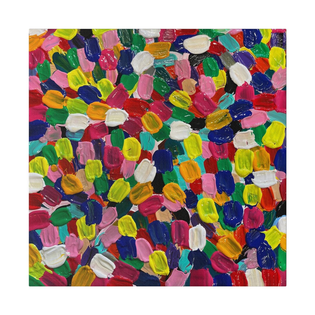 Color Confetti Original Painting Matte Canvas, Stretched, 0.75" - Etsy