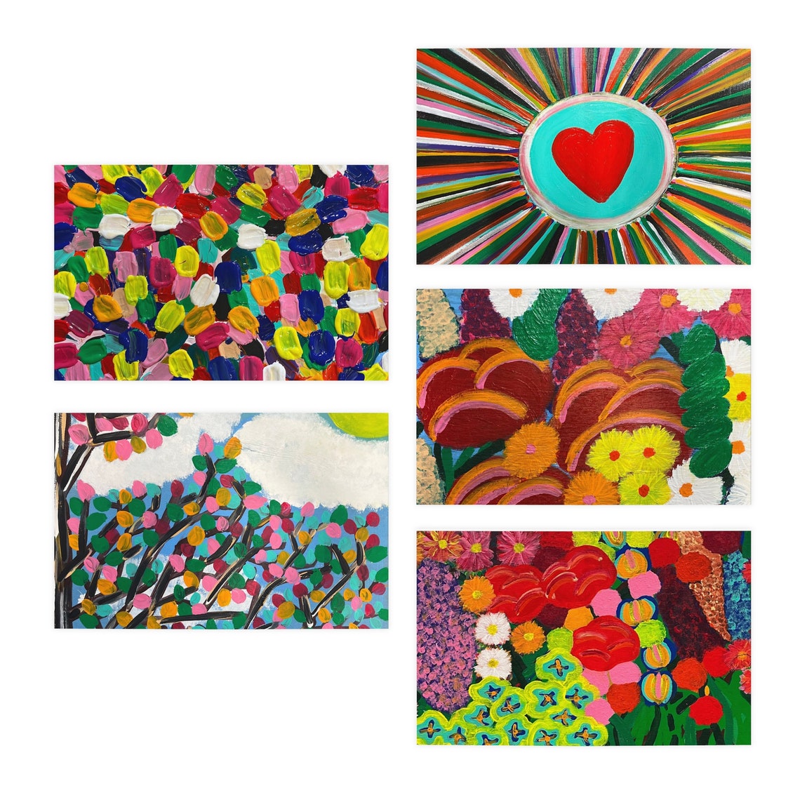 Tara Crowder Original Paintings Multi-design Greeting Cards (5-pack) - Etsy