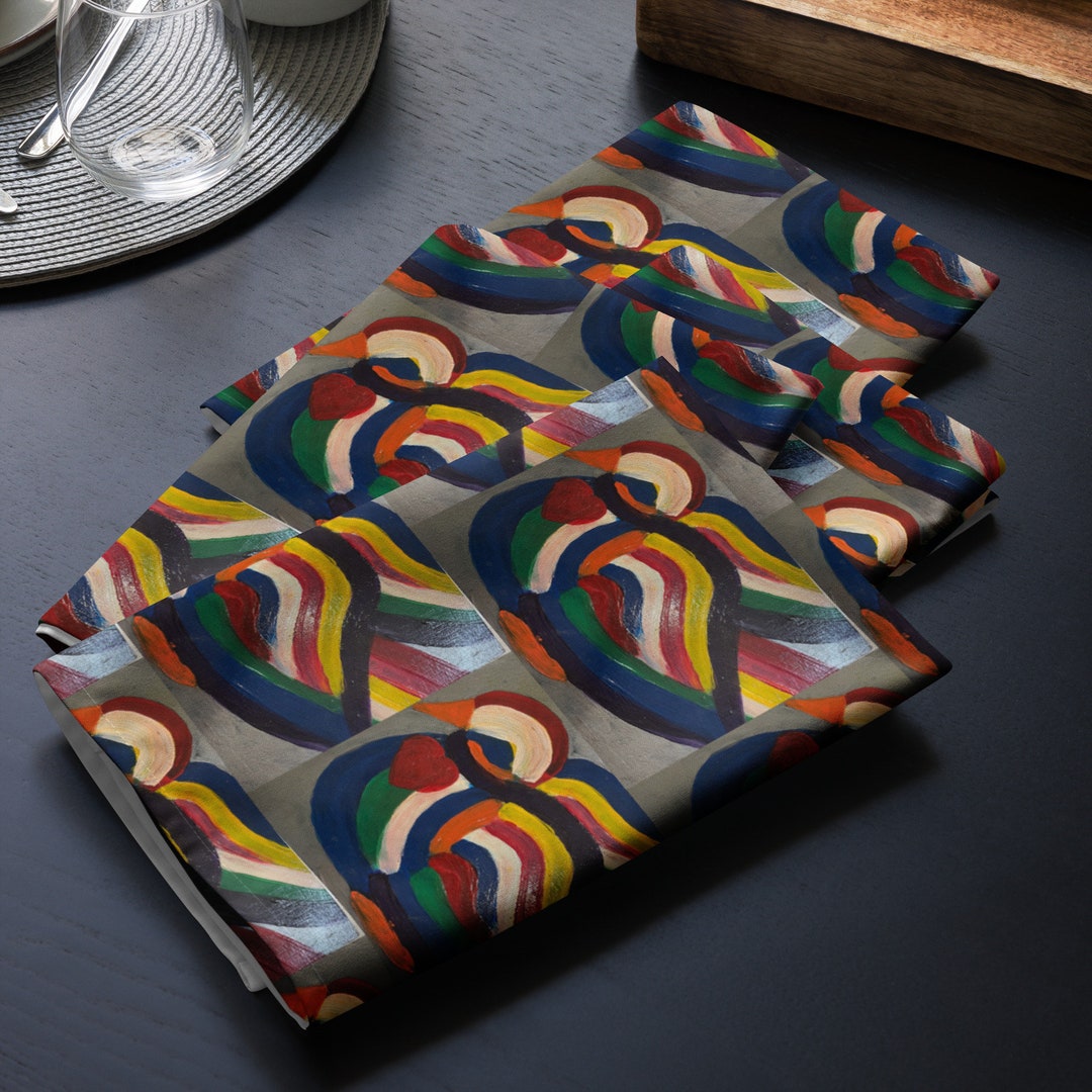 Joy Duck Original Print Cloth Napkin Set Table Decor Hand - Etsy