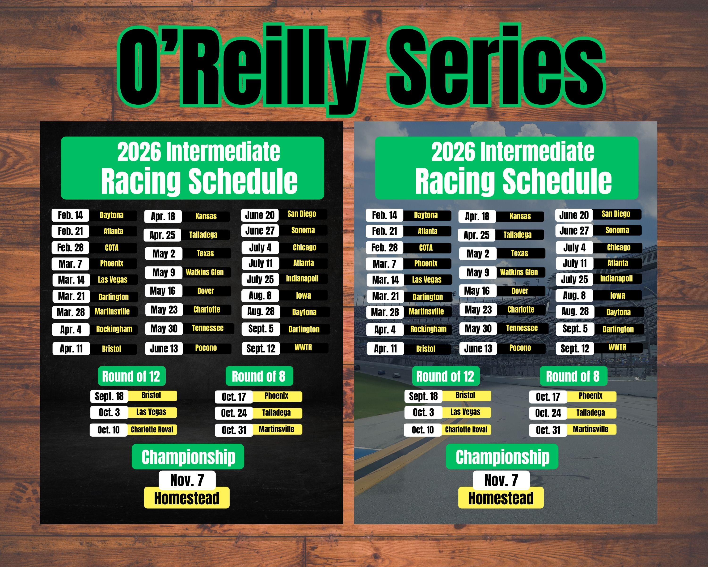 2026 NASCAR Printable Schedule – Cup, O'reilly & Truck Series Calendar ...