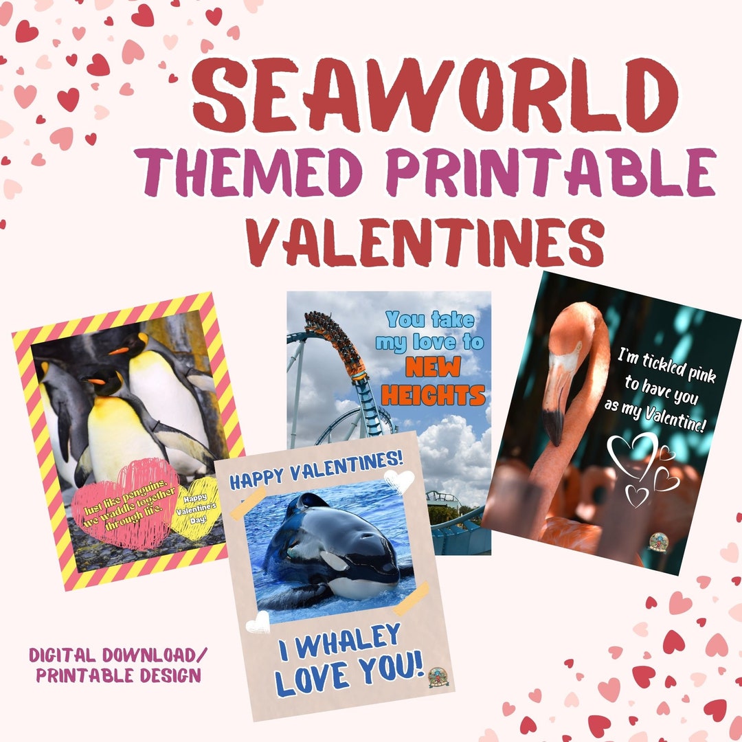 Seaworld Valentines, Theme Park Valentines, Killer Whale Valentines ...