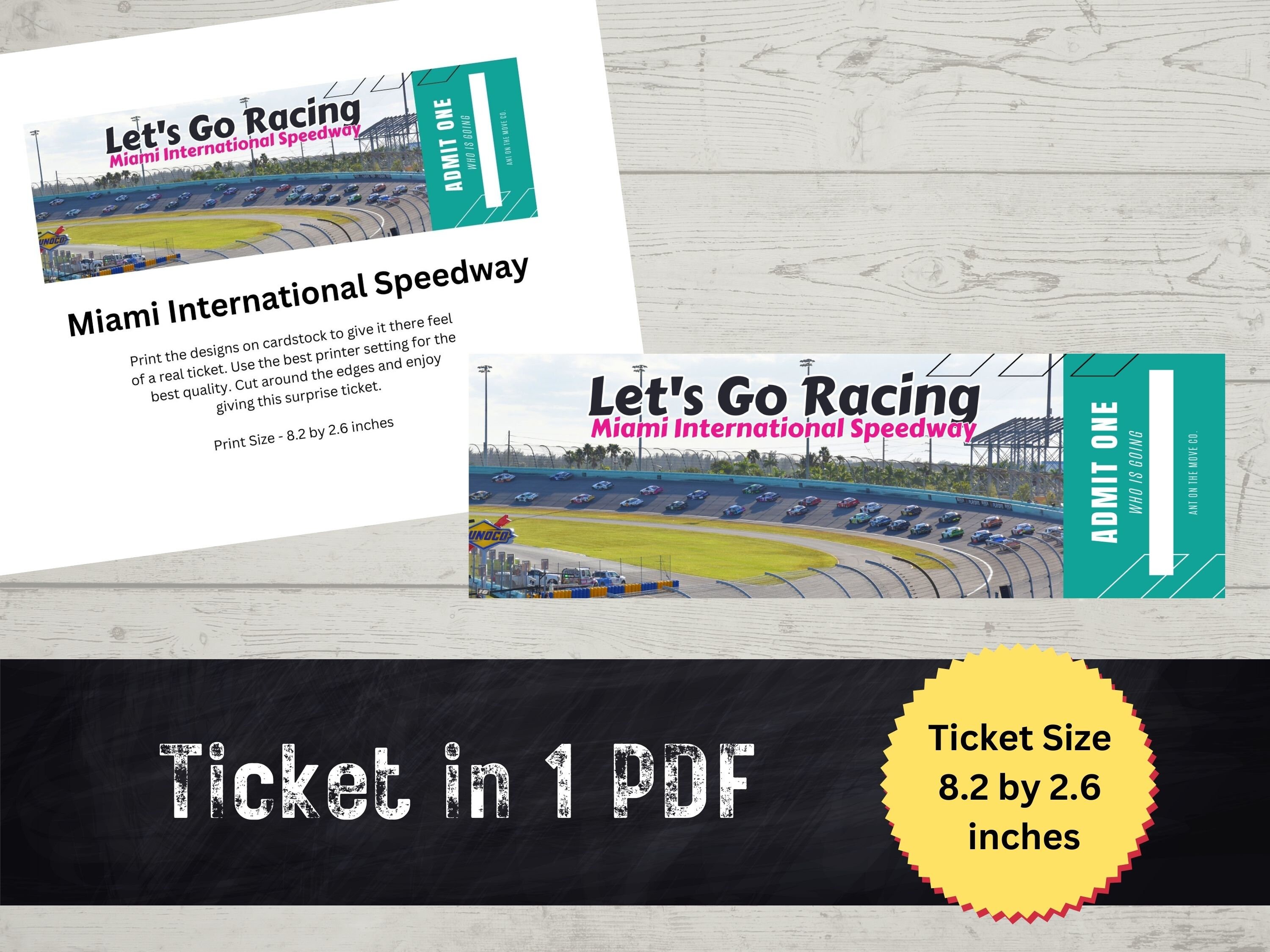 Miami International Speedway Surprise Ticket, Event Ticket, Nascar Race ...