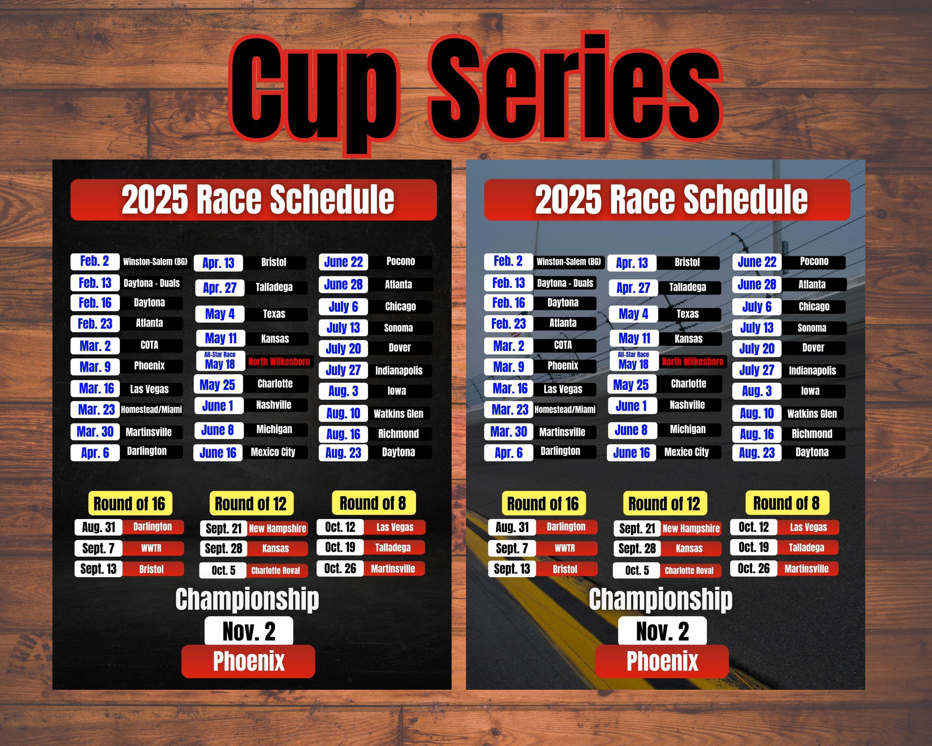 2025 Nascar Race Schedule, Stock Car Racing, 2025 Schedule, Race Fan ...