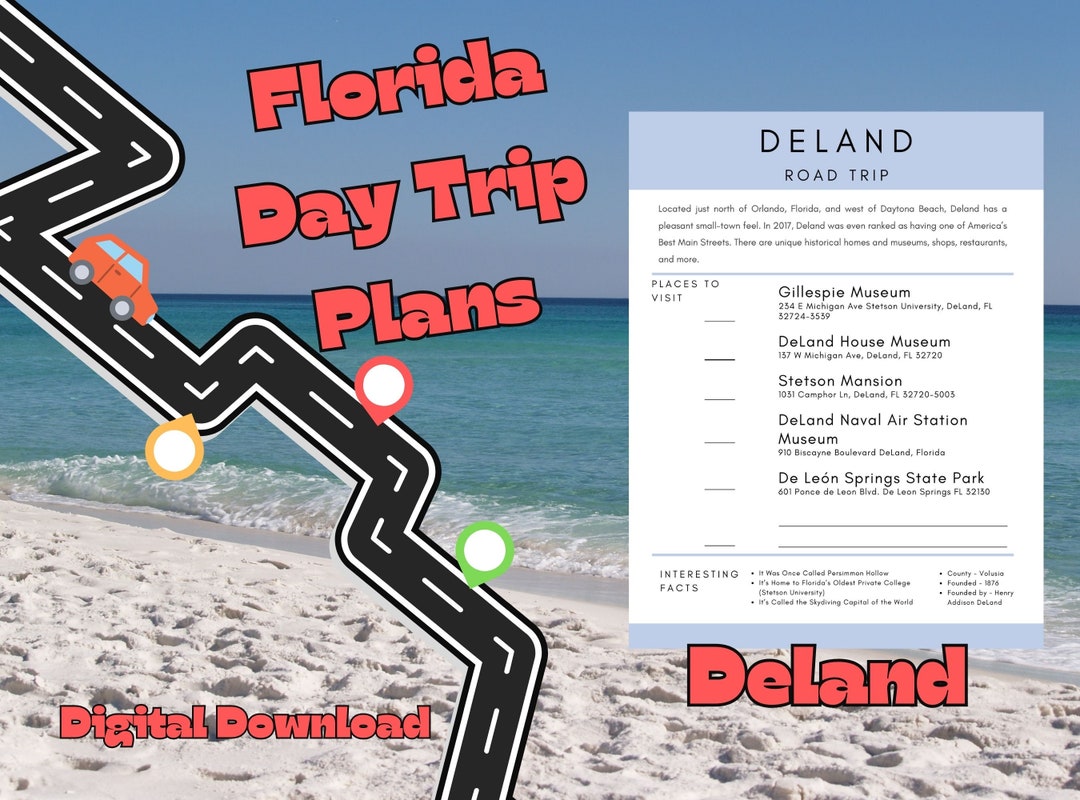 Florida Road Trip Itinerary, Deland Florida Road Trip, Road Trip in ...