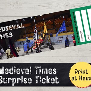 Medieval Times Surprise Ticket, Print at Home Ticket, Surprise Ticket ...