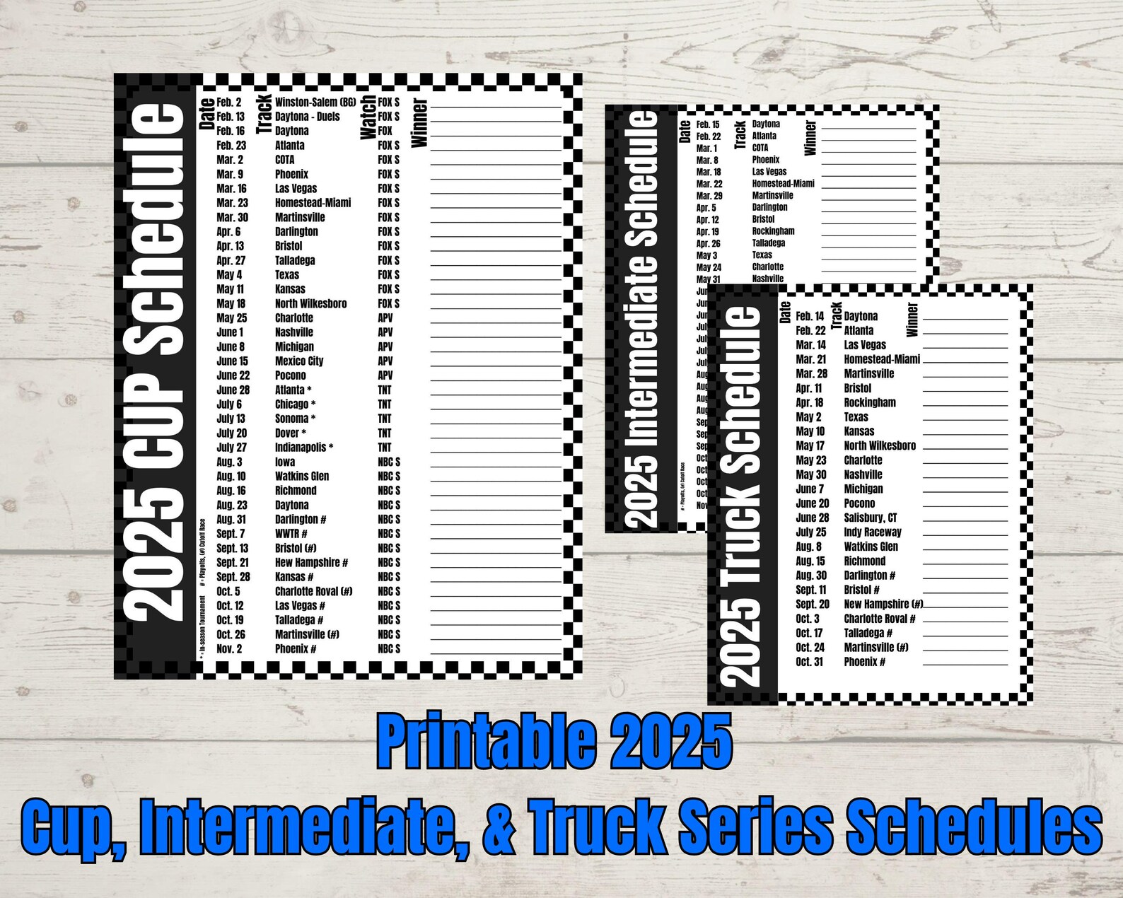 Nascar Cup Schedule, 2025 Nascar Schedule, Fill in the Blank Schedule ...