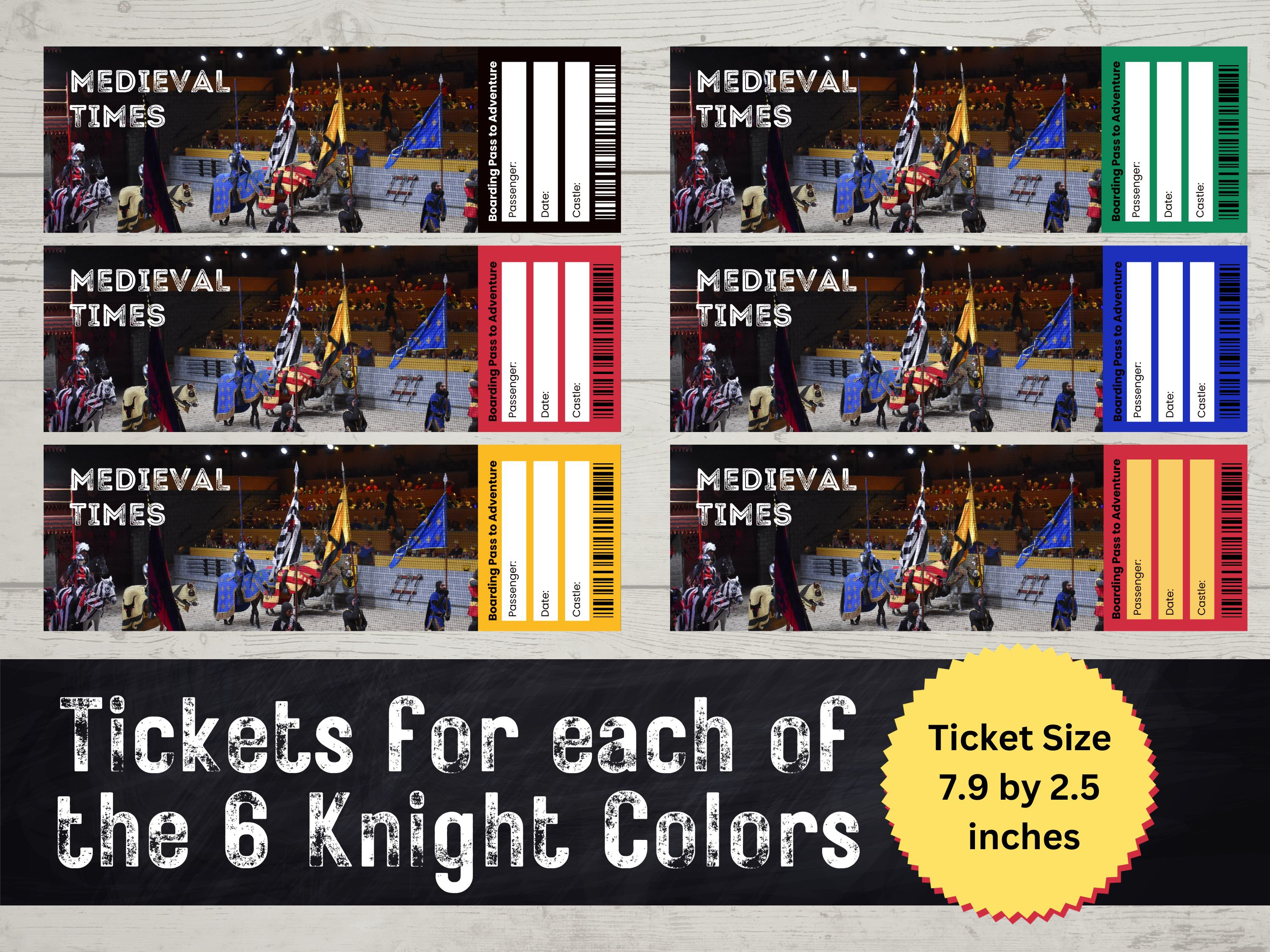 Medieval Times Surprise Ticket, Print at Home Ticket, Surprise Ticket ...