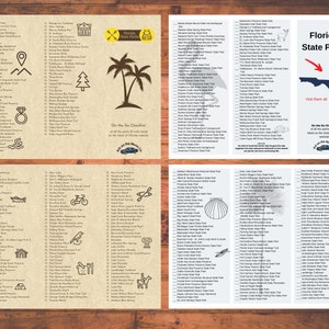 Florida State Park Checklist: PRINTABLE Florida State Parks List, State ...