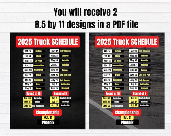 Truck Racing Schedule Printable An Updated Look At The 2024 KC Master