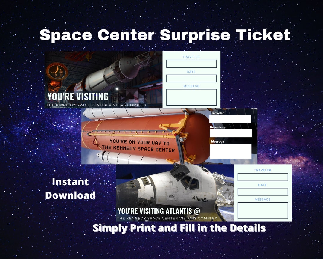 Kennedy Space Center Ticket, Trip Reveal, Birthday Surprise, Surprise ...