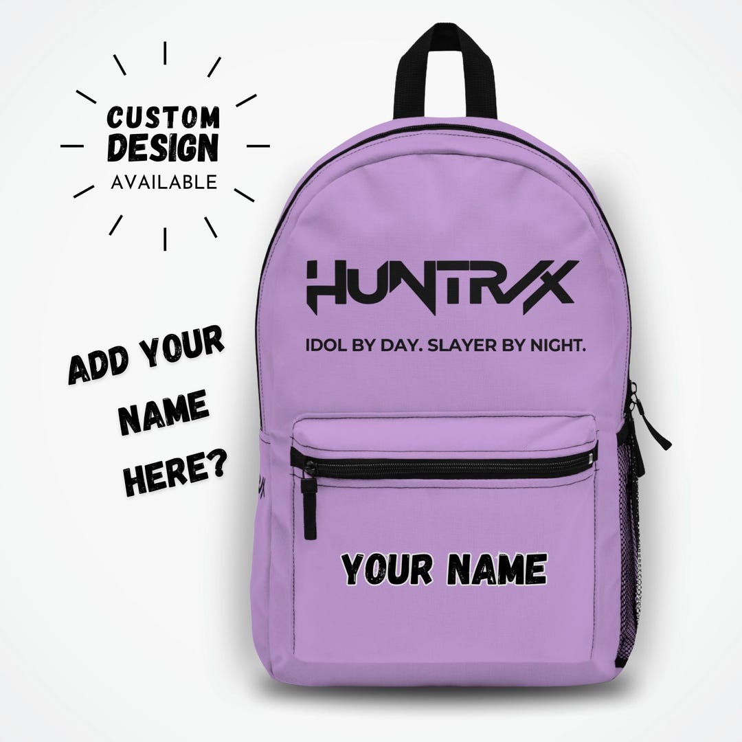 Inspired by Huntrix Kpop Demon Hunters Backpack With Custom Name ...