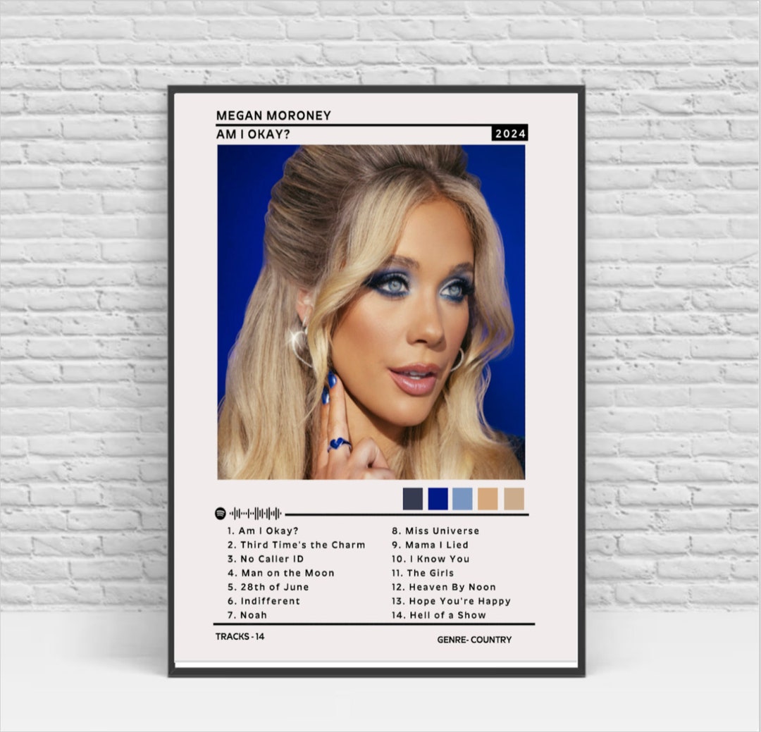 Megan Moroney "am I Okay?" Album Cover Poster - Etsy