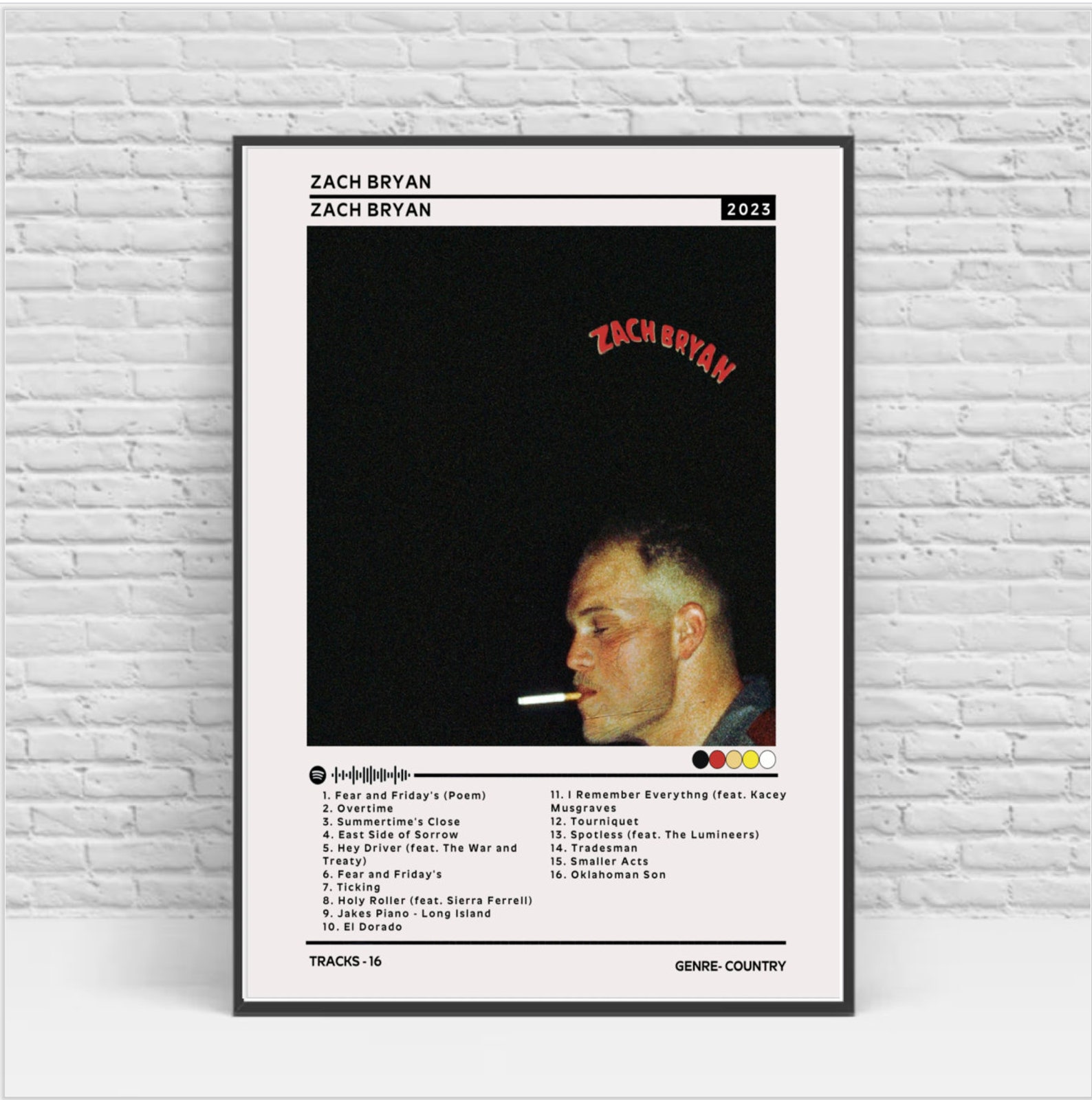 Zach Bryan zach Bryan Album Poster - Etsy