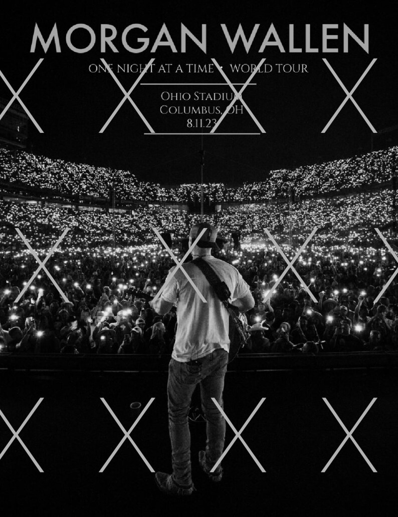 Morgan Wallen One Night at A Time Concert Poster Ohio Stadium - Etsy