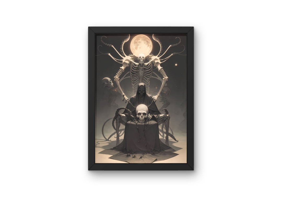 Skeleton Ritual Lovecraftian Cosmic Horror Digital Art Download - Etsy