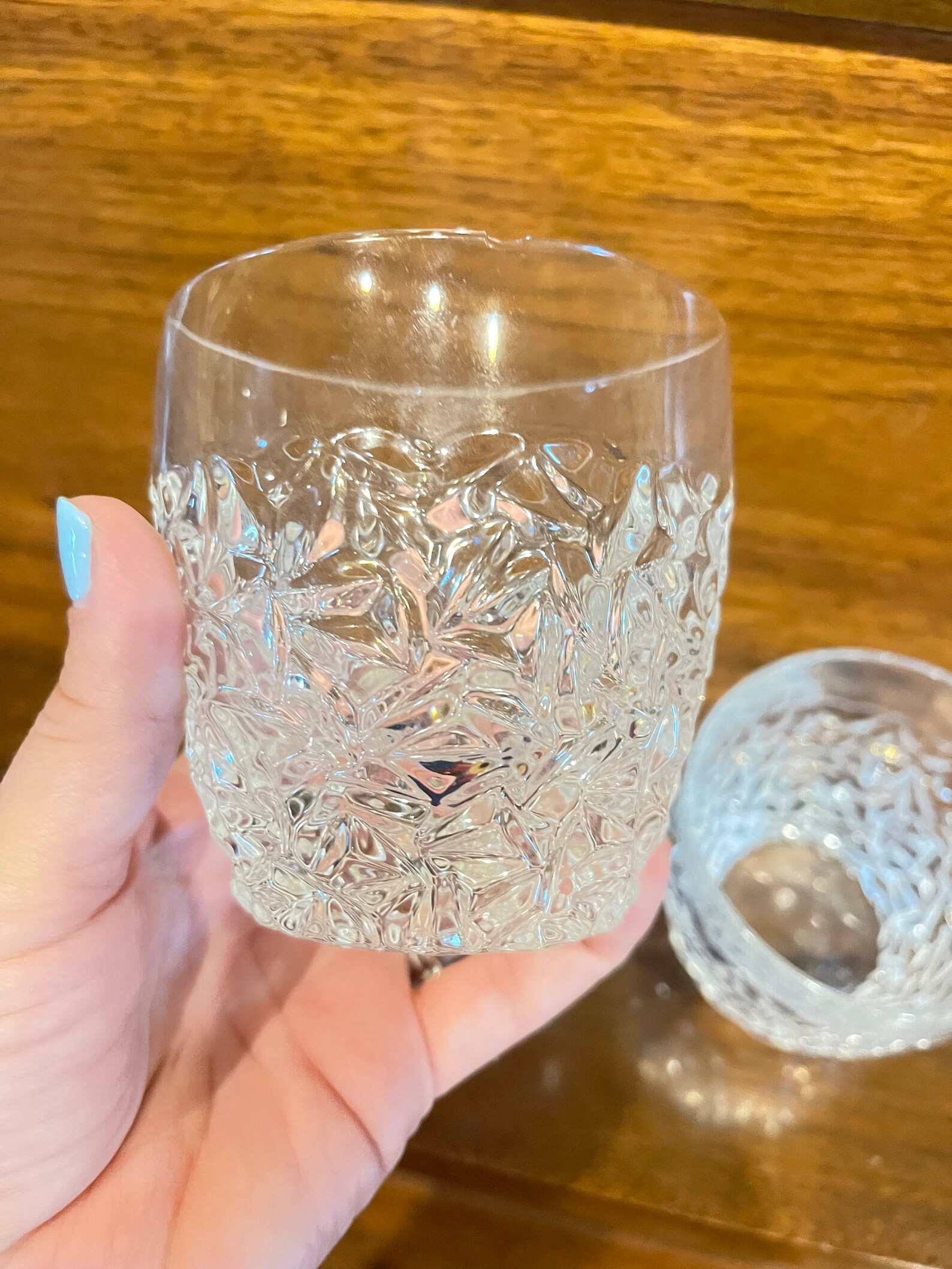 Set of Two - Double Old Fashion Glasses - Ice Crystal - PRICE INCLUDES ...